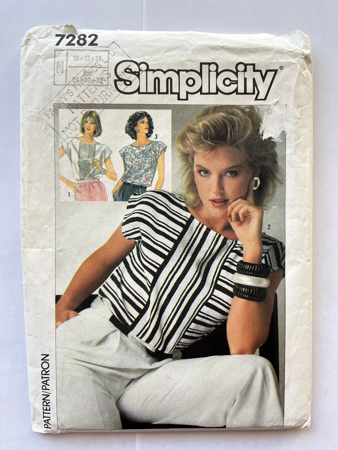UNCUT 1985 Simplicity Pattern 7282. Sizes 10, 12, 14 - Etsy
