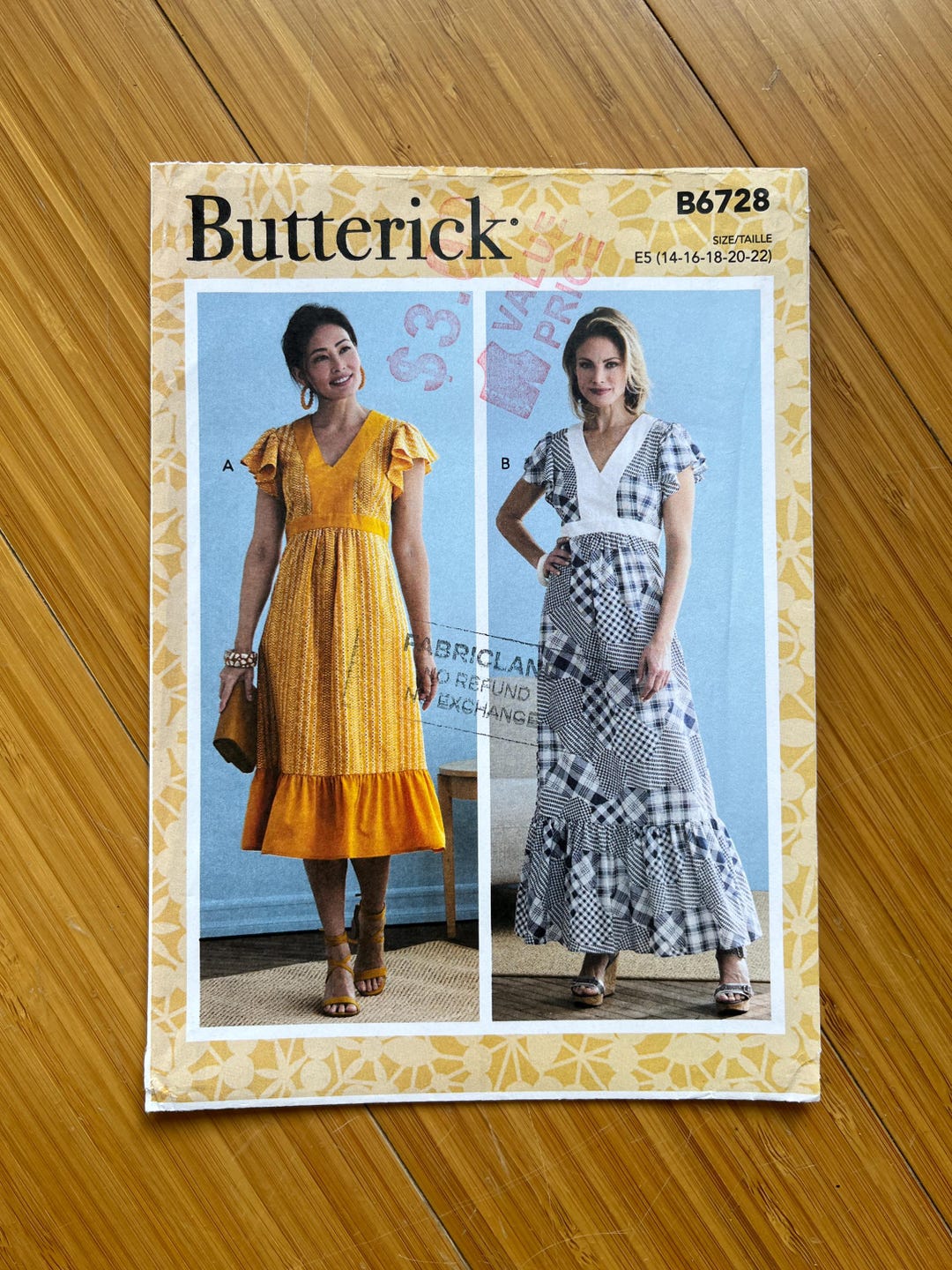UNCUT 2020 Butterick Pattern 6728. Sizes 14, 16, 18, 20, 22 - Etsy