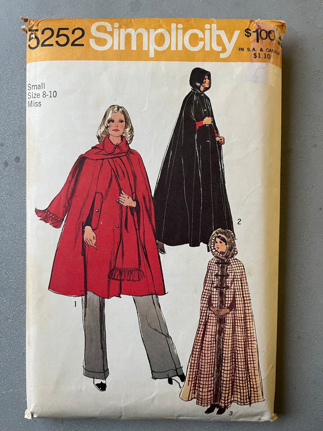 1972 Simplicity Pattern 5252. Size Small 8-10 - Etsy