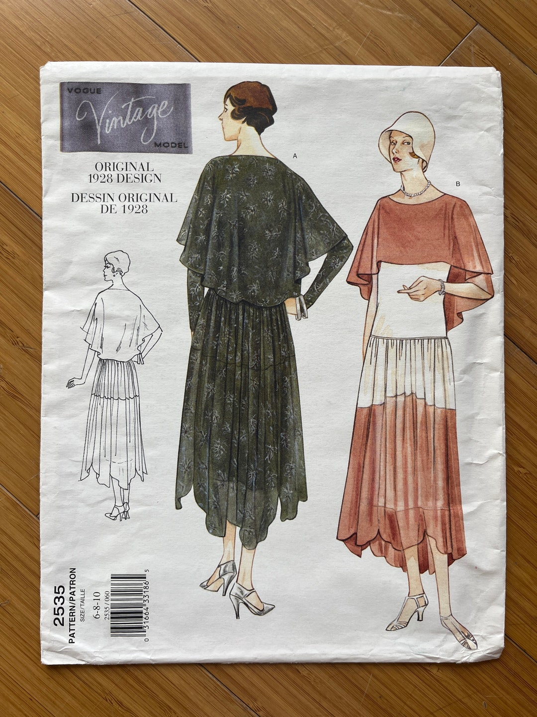 UNCUT 1928 Vintage Vogue Pattern 2535. Size 6, 8, 10 - Etsy