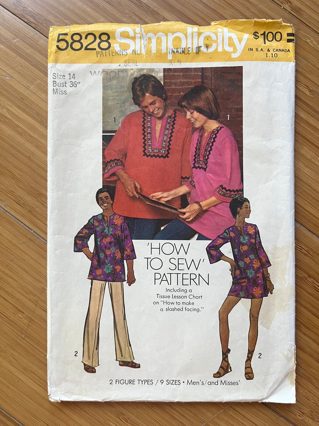 1978 Simplicity Pattern 5828. Size 14, Bust 36 - Etsy