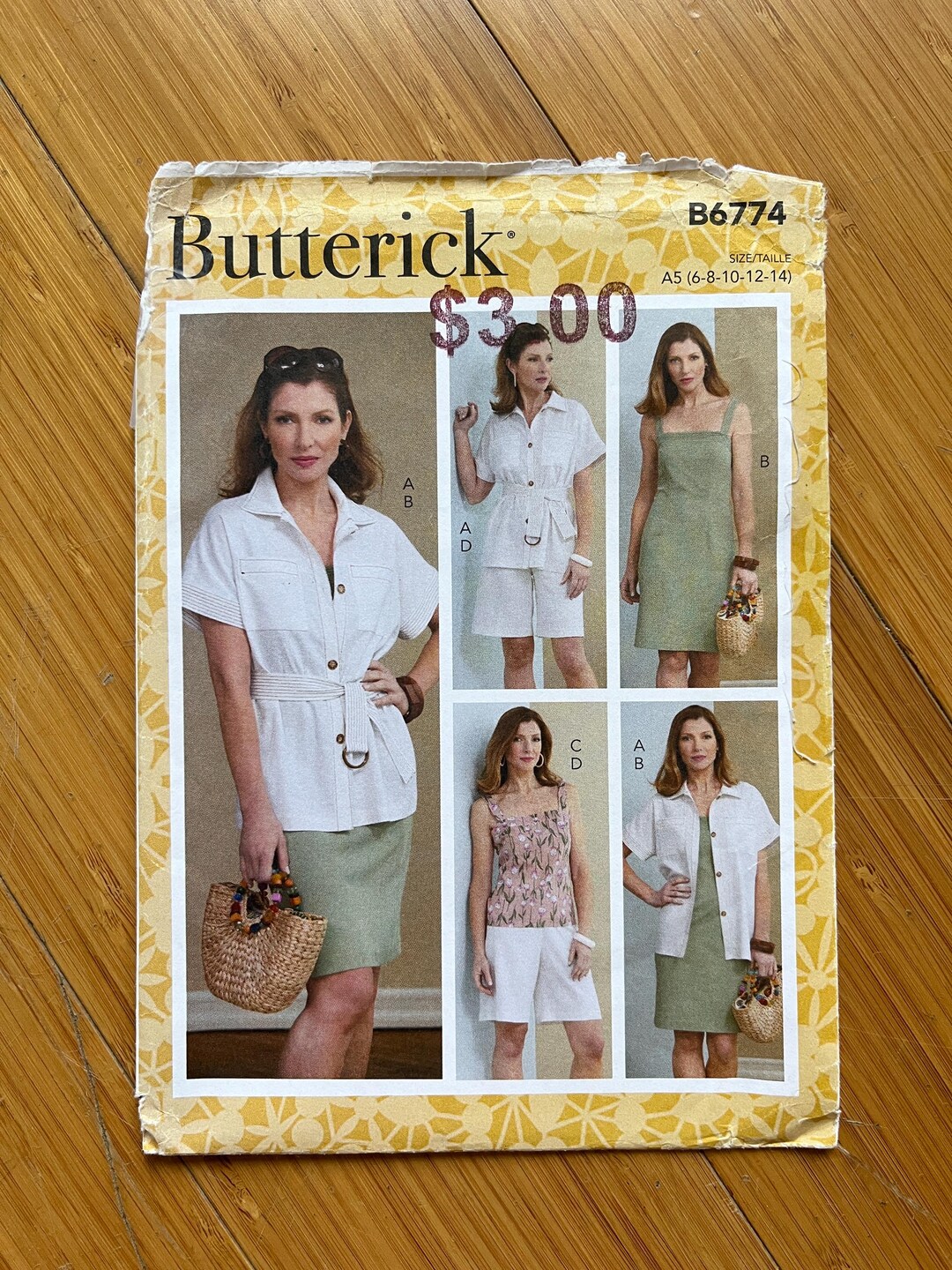 UNCUT 2020 Butterick Pattern 6774. Sizes 6, 8, 10, 12, 14 - Etsy