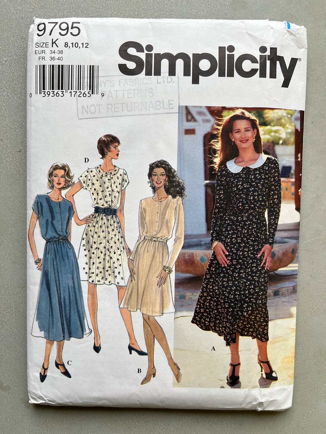 UNCUT 1995 Simplicity Pattern 9795. Sizes 8, 10, 12 - Etsy
