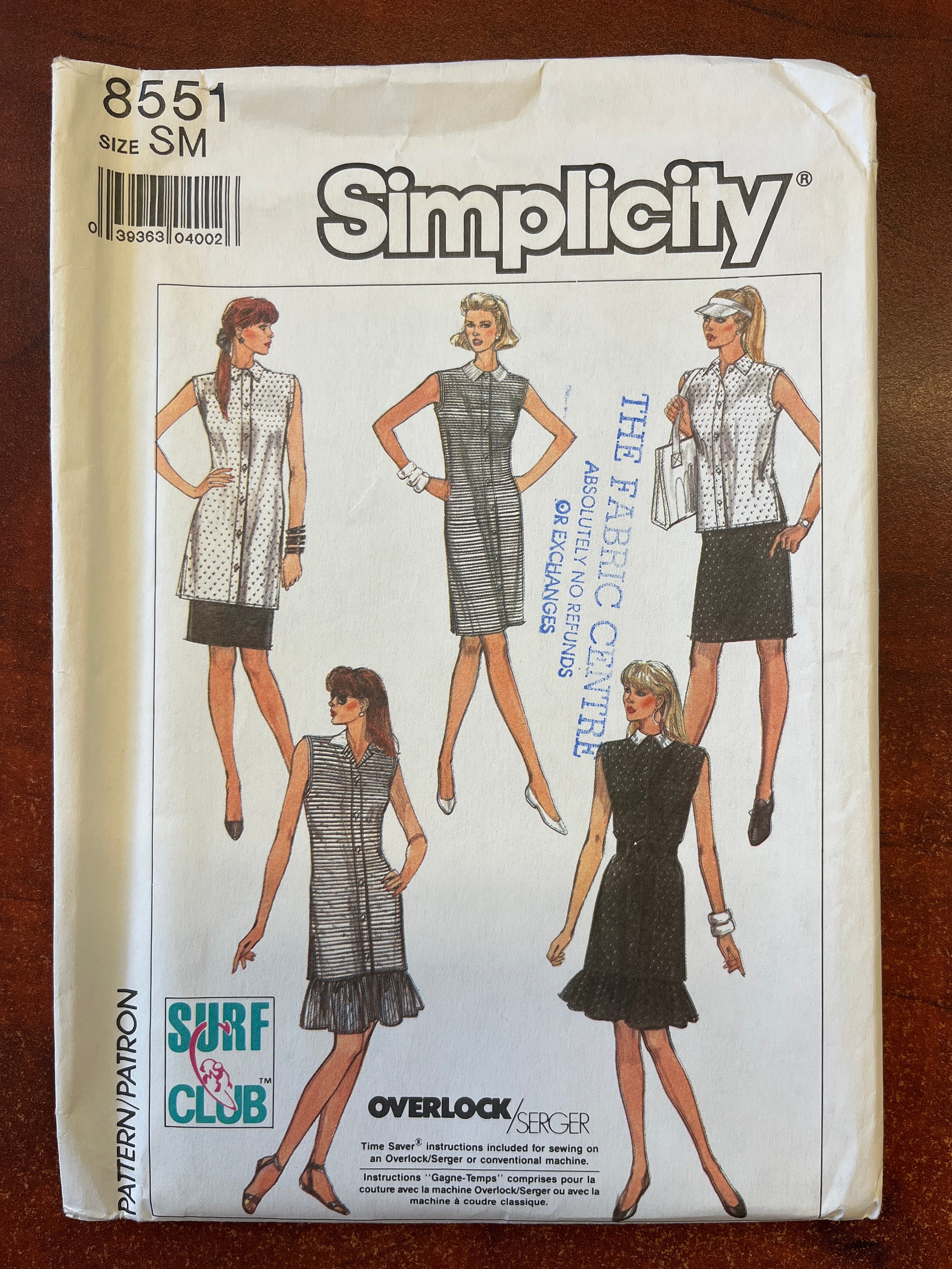 UNCUT 1988 Simplicity Pattern 8551. Size Small - Etsy