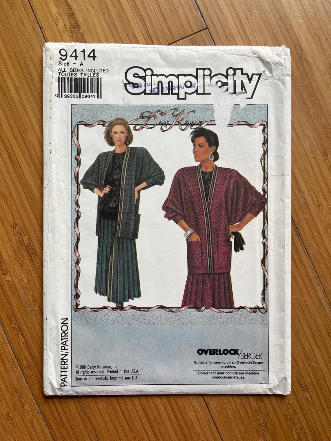 UNCUT 1989 Simplicity Pattern 9414. Sizes PT, S, M, L - Etsy