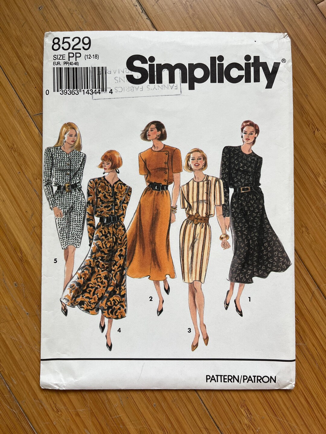 UNCUT 1993 Simplicity Pattern 8529. Sizes 12, 14, 16, 18 - Etsy