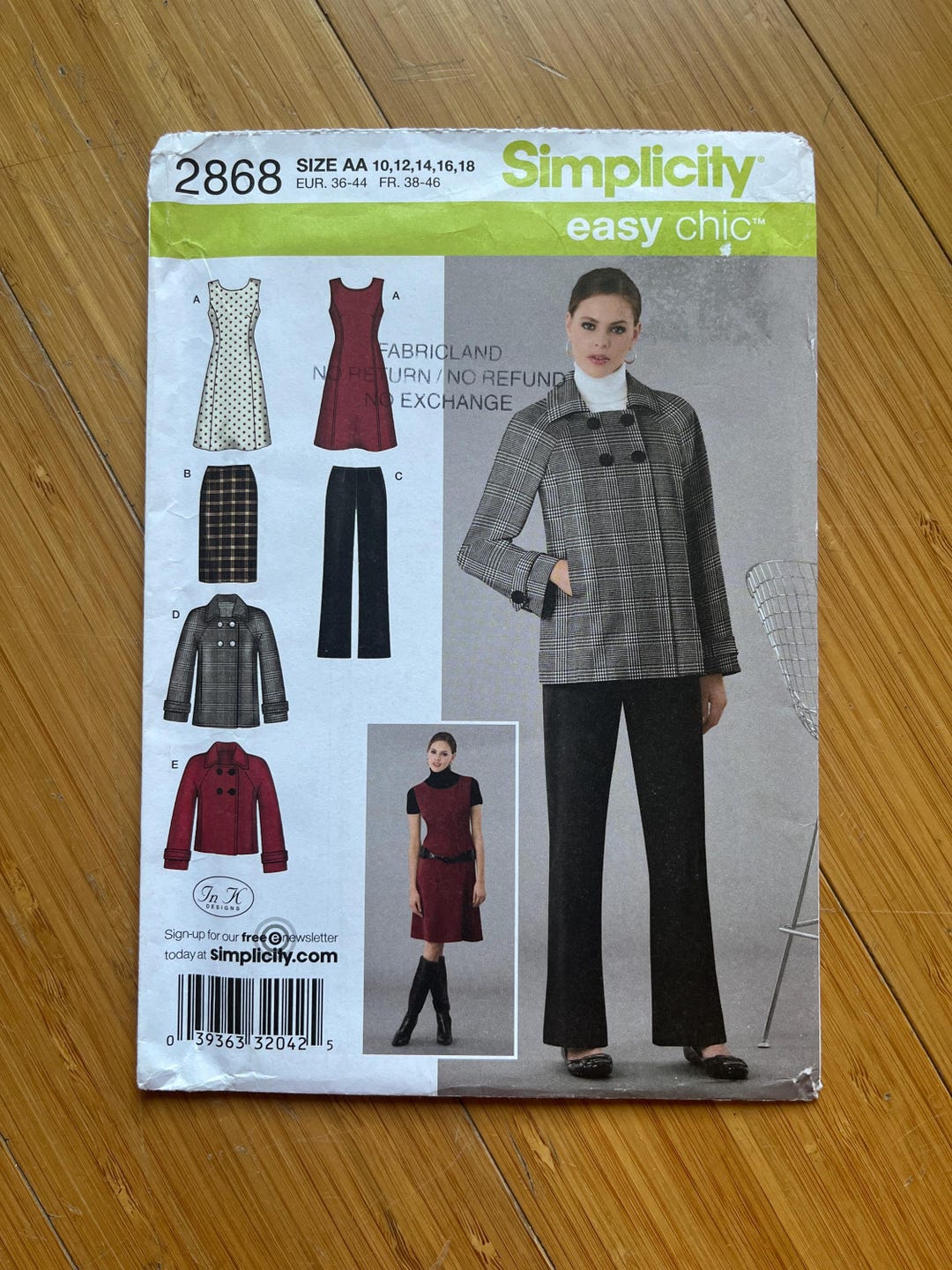 UNCUT 2008 Simplicity Pattern 2868. Sizes 10, 12, 14, 16, 18 - Etsy