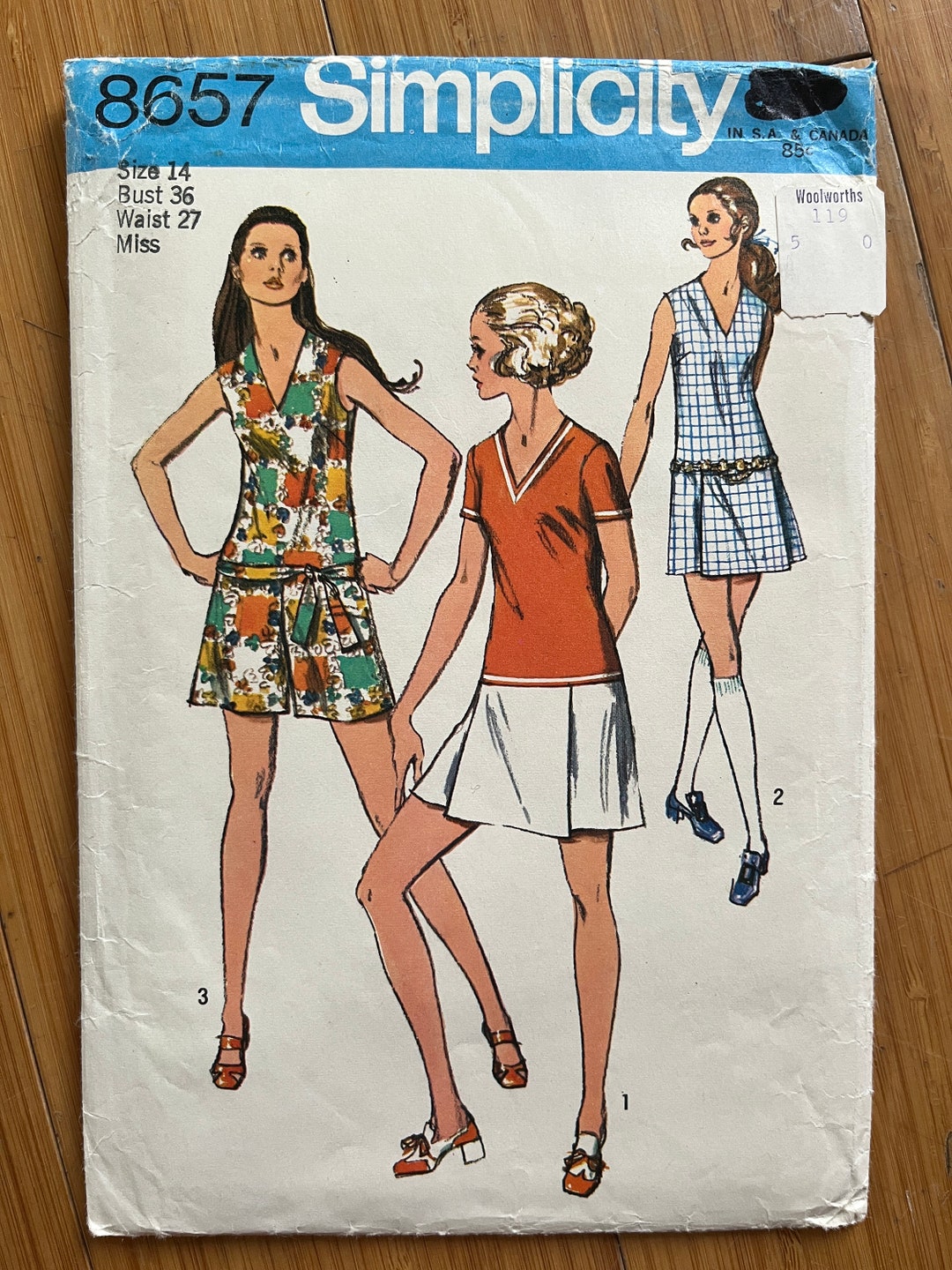 UNCUT 1969 Simplicity Pattern 8657. Size 14, Bust 36, Waist 27 - Etsy