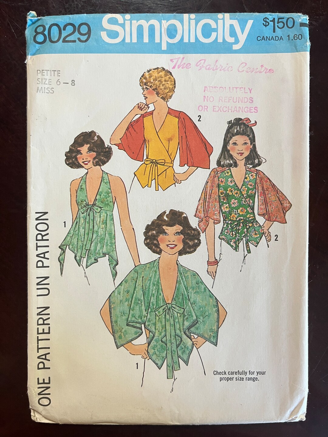 UNCUT 1977 Simplicity Pattern 8029. Size Petite 6-8 - Etsy