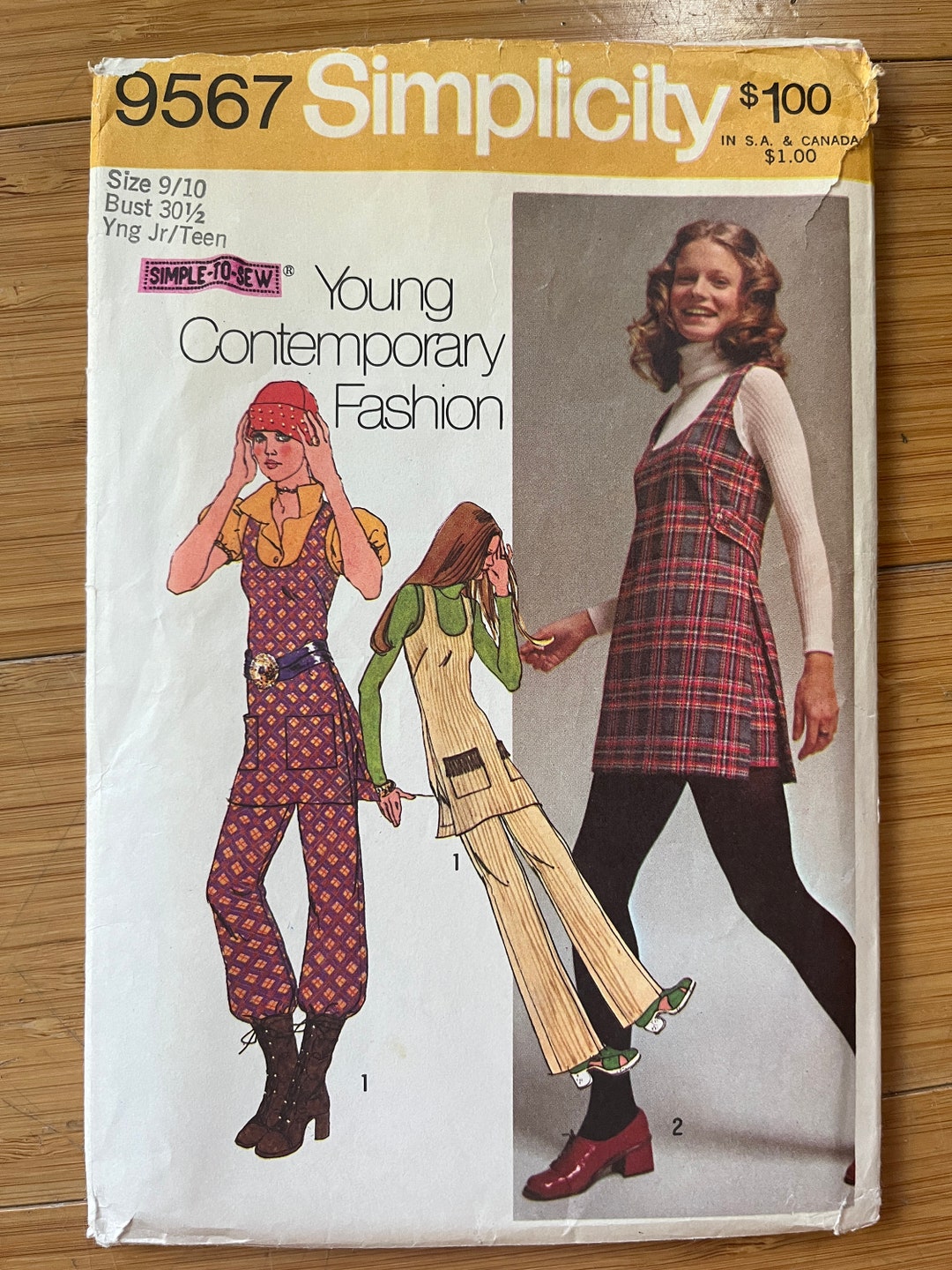 1971 Simplicity Pattern 9567. Size 9/10, Bust 30.5 - Etsy