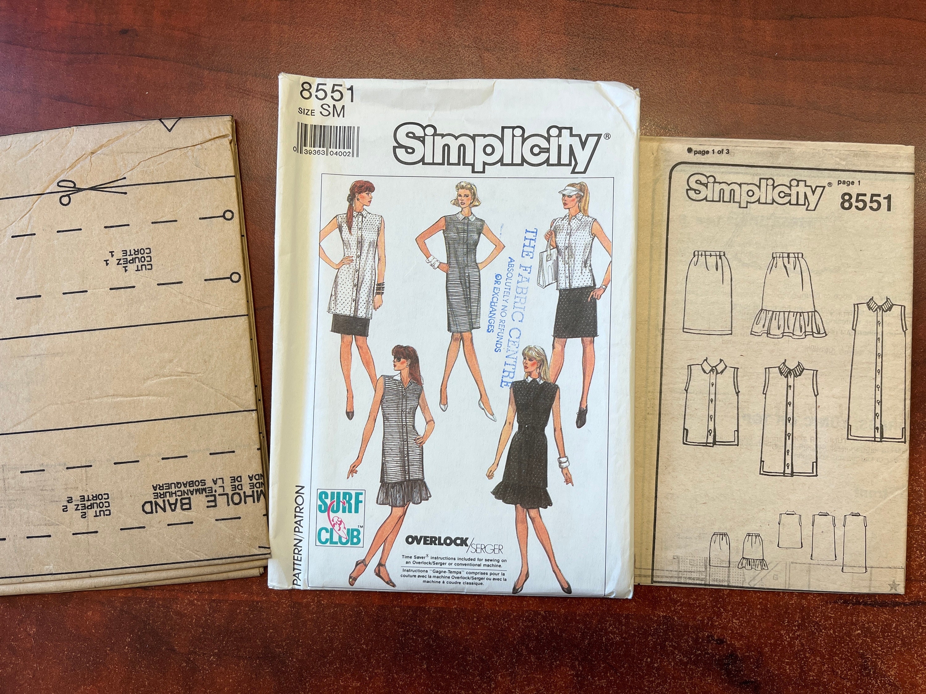 UNCUT 1988 Simplicity Pattern 8551. Size Small - Etsy
