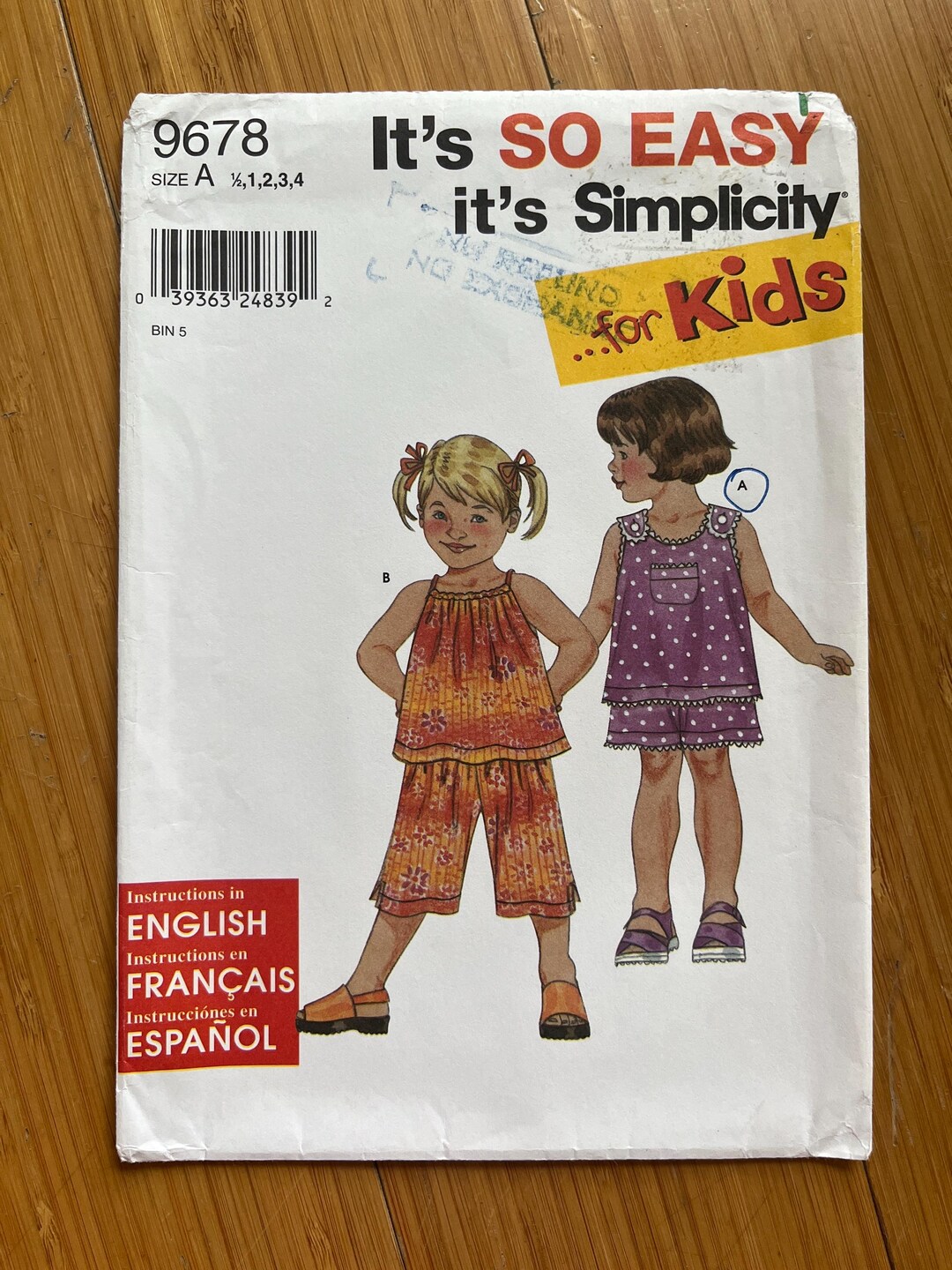 UNCUT 2001 Simplicity Pattern 9678. Sizes .5, 1, 2, 3, 4 - Etsy