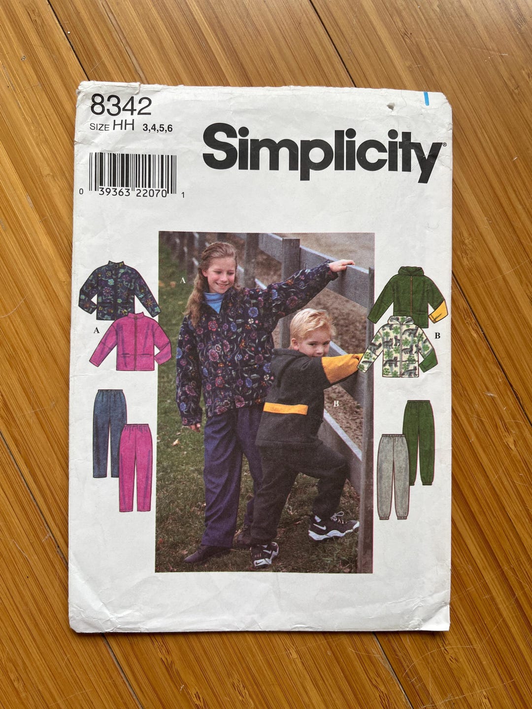 UNCUT 1998 Simplicity Pattern 8342. Sizes 3, 4, 5, 6 - Etsy