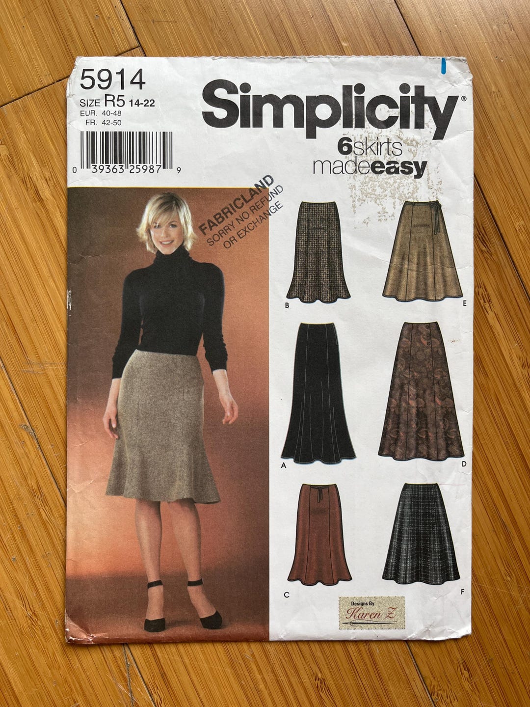 UNCUT 2002 Simplicity Pattern 5914. Size 14, 16, 18, 20, 22 - Etsy