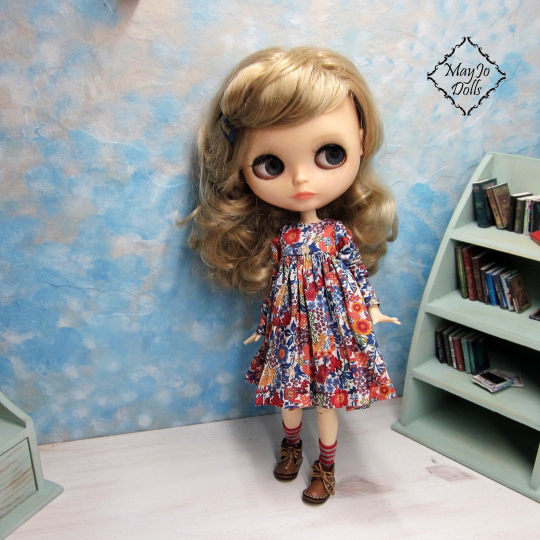 Flower Dress for Blythe, Pure Neemo Flection Dress and Body Socks Set ...