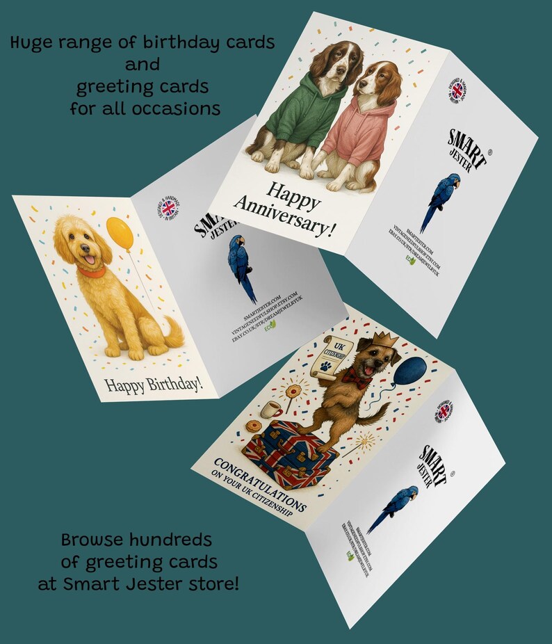 Husky Dog Happy Birthday Card - Funny Animal - Premium Greeting Card ...