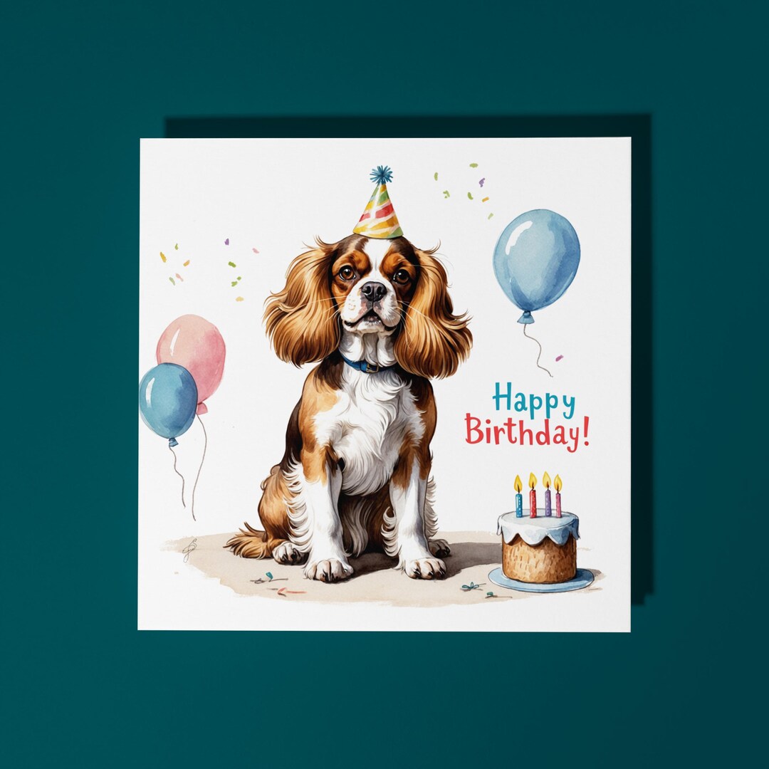 Handmade Cavalier King Charles Spaniel Dog Breed Cake Happy Birthday ...