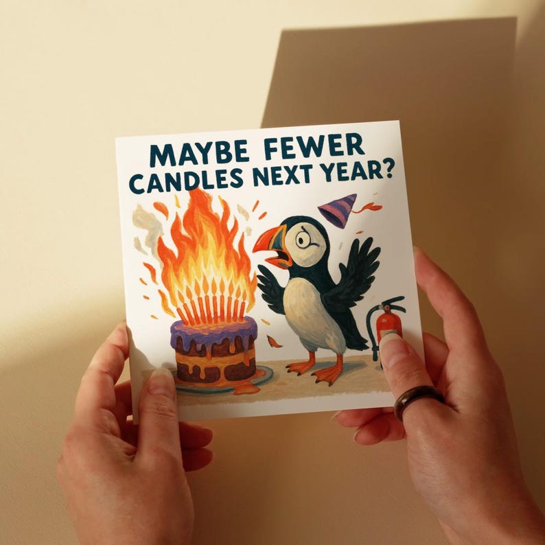 Funny Puffin - Happy Birthday Card - Funny Animal - Premium Greeting ...
