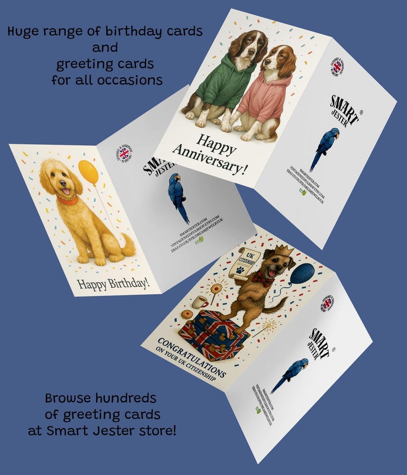 Cocker Spaniel Cat Anniversary Card, Scottish Dog Couple Cozy Scene - Etsy
