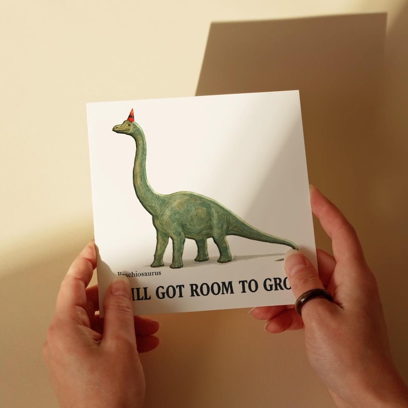Dinosaur Brachiosaurus - Birthday Card - Personalised Card - Funny ...
