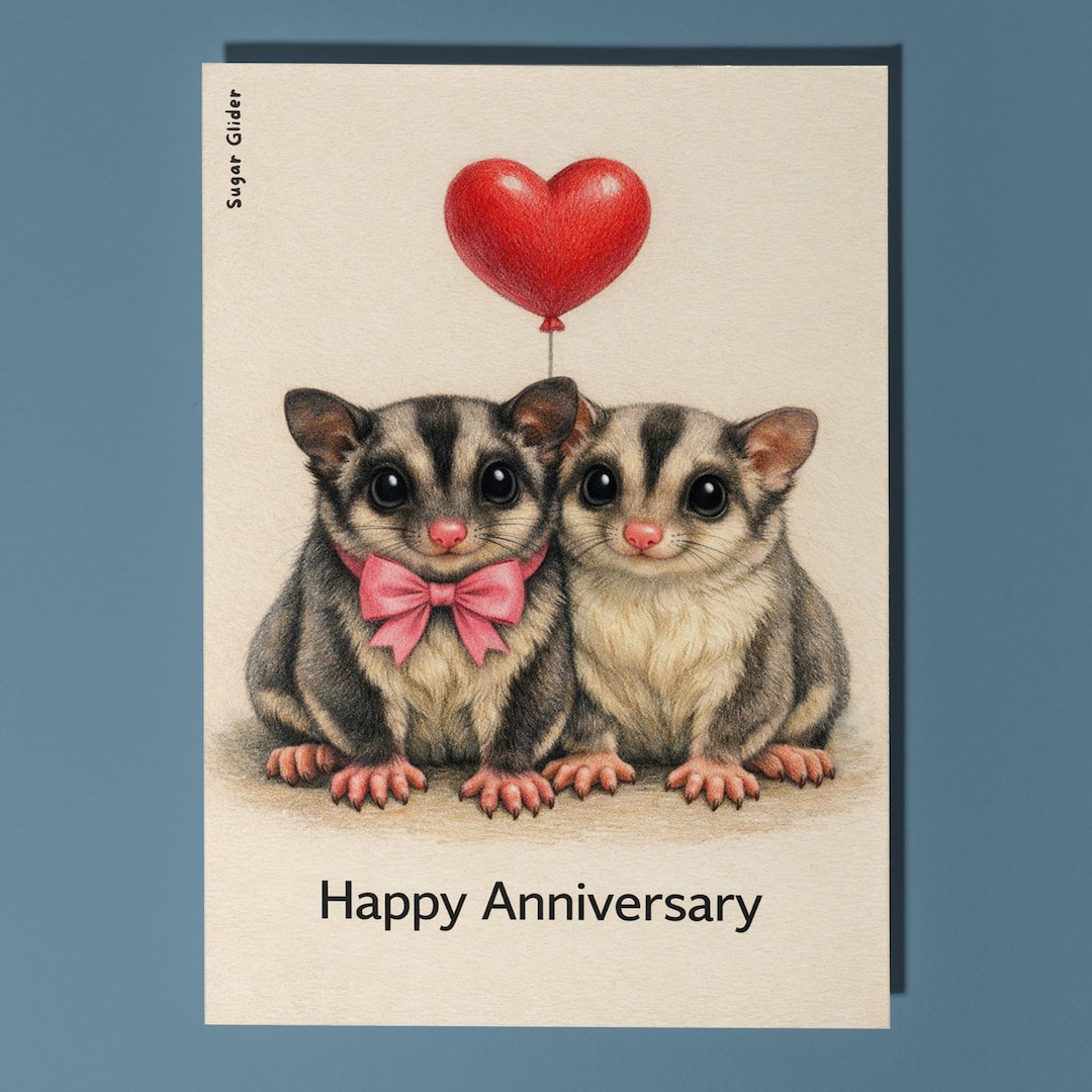 Animal Hugs Series - Sugar Gliders: Sweetest Bond - Happy Anniversary ...
