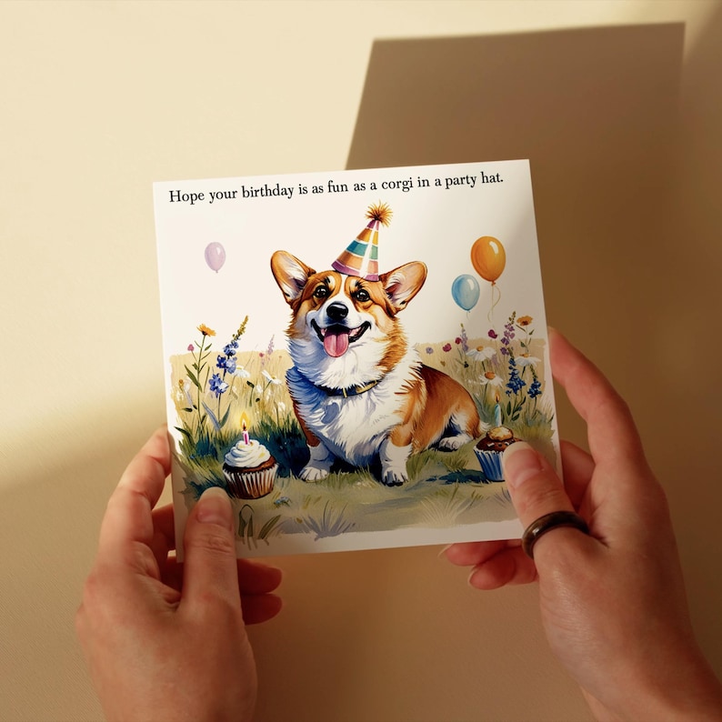 Handmade Cute Corgi Dog Hope Your Birthday is as Fun as a Corgi Card ...