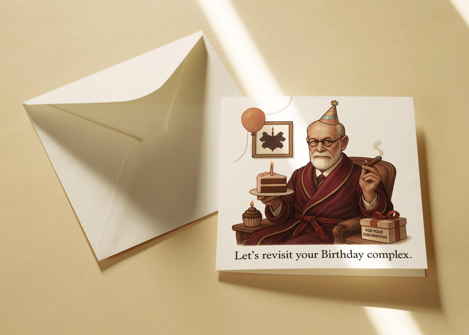 Sigmund Freud Birthday Card - Funny Animal Greeting Card - Etsy