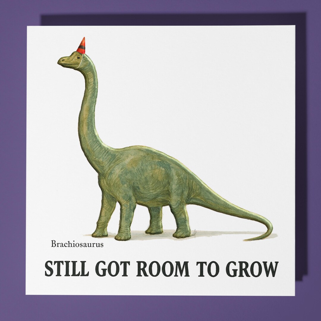 Dinosaur Brachiosaurus - Birthday Card - Personalised Card - Funny ...