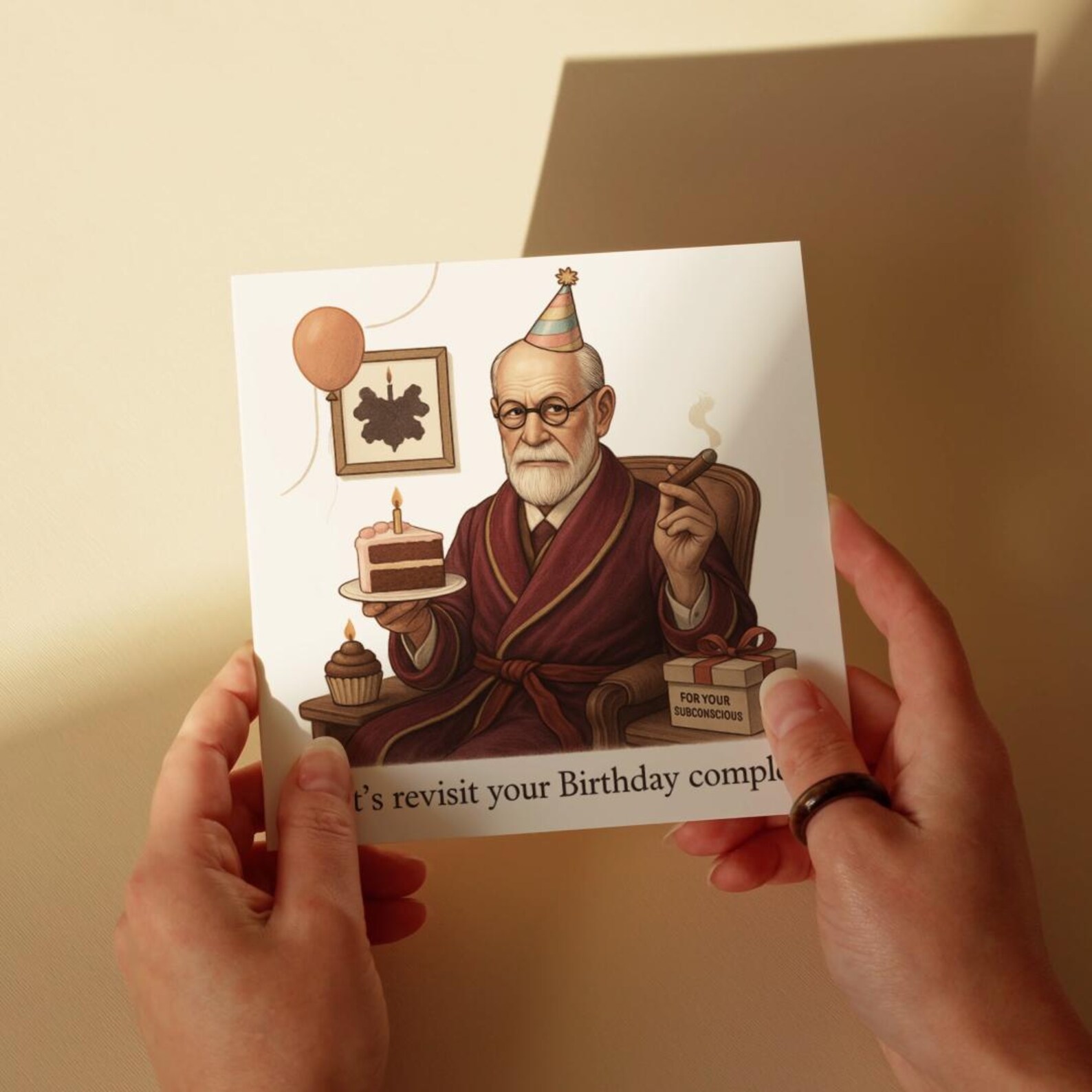 Sigmund Freud Birthday Card - Funny Animal Greeting Card - Etsy
