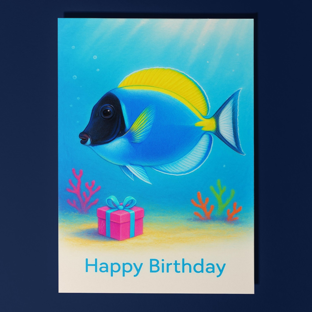 Rainbow Fish Parade Collection - Powder Blue Surgeonfish - Happy ...