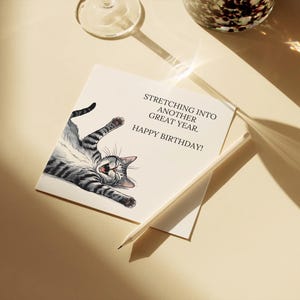 Handmade Funny Cat Birthday Card – Animal Lover Greeting - Etsy