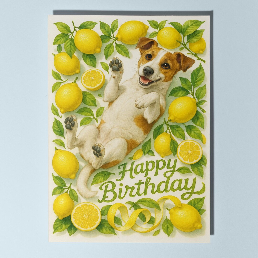 Sunny Lemon Jack Russell Terrier Dog - Fruity Friends Collection ...