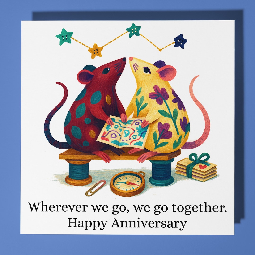 Rats Collection - Happy Rats Plan Holidays - Happy Anniversary Card ...