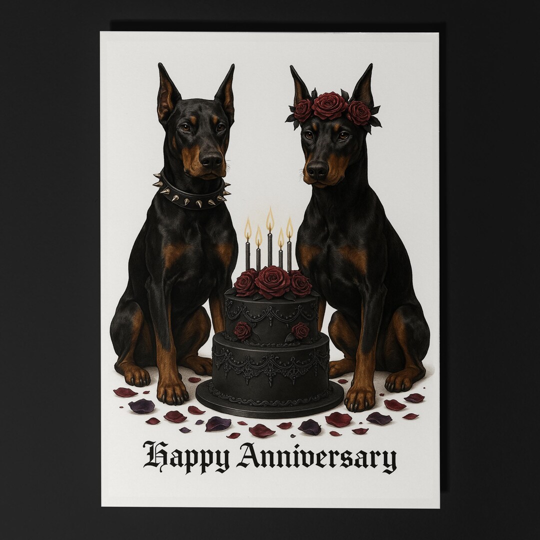 Dog Breeds Collection - Gothic Passion - Doberman Dog - Anniversary ...