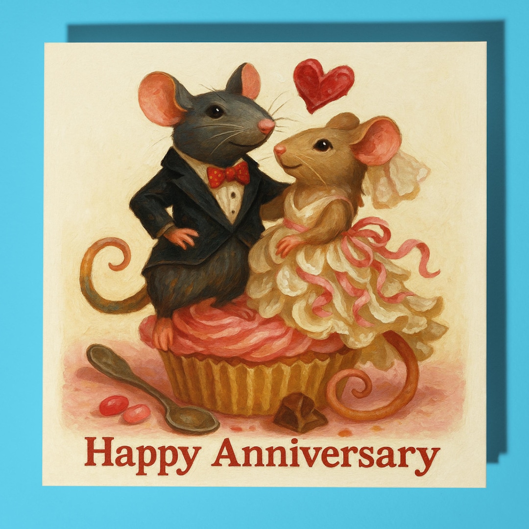 Rats Collection - Dancing Rats - Happy Anniversary Card - Funny Animal ...
