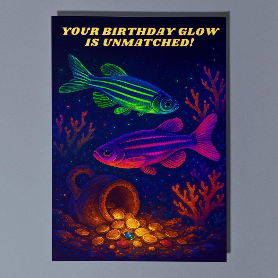 Rainbow Fish Parade Collection - Neon Zebrafish Tropical Fish - Happy ...