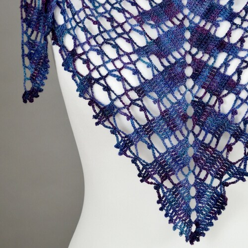 Crochet Nightfall Shawl Instant Download PDF Pattern Lace - Etsy