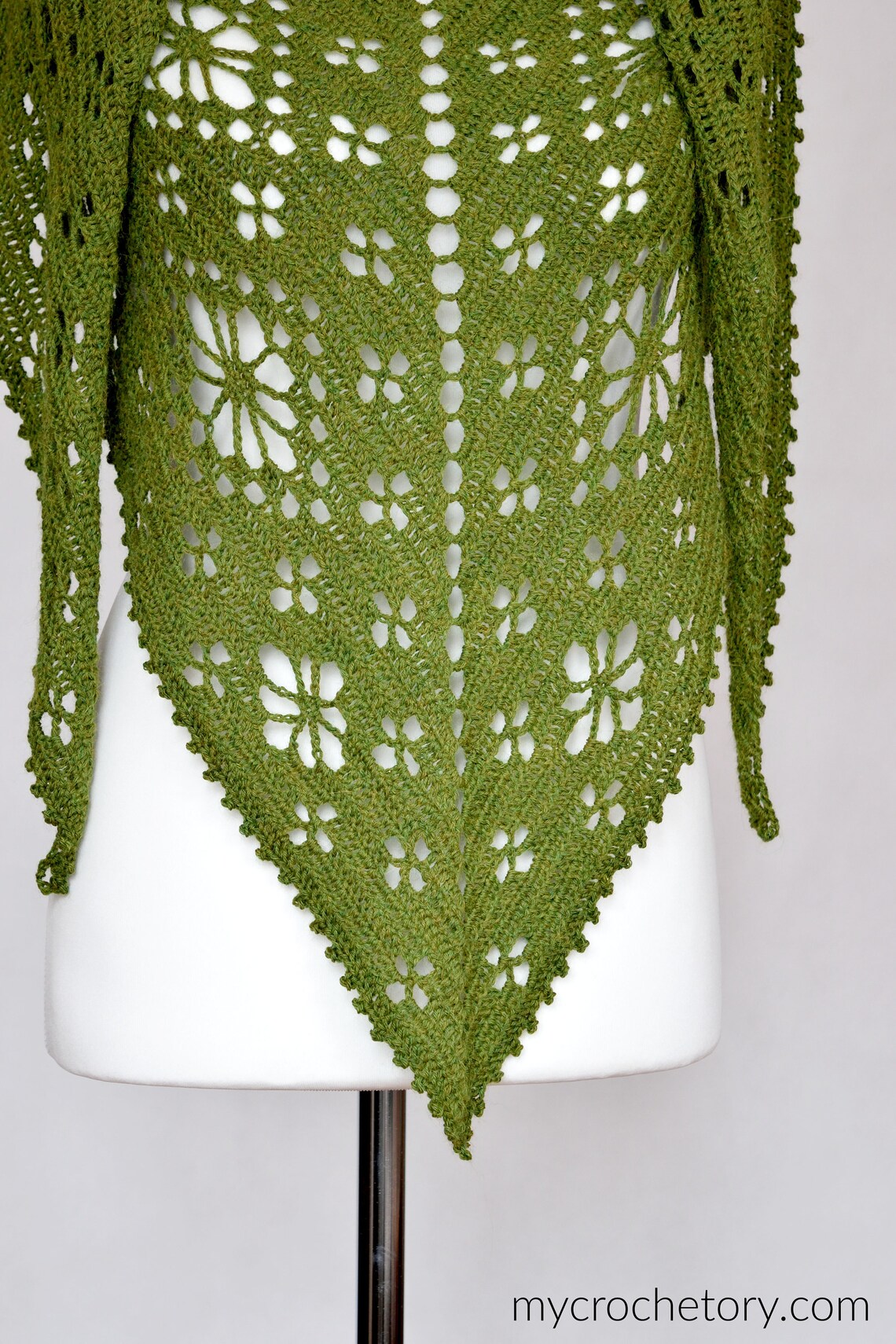 Field of Flowers Shawl Instant Download PDF Pattern Shawl Lacy Flower ...
