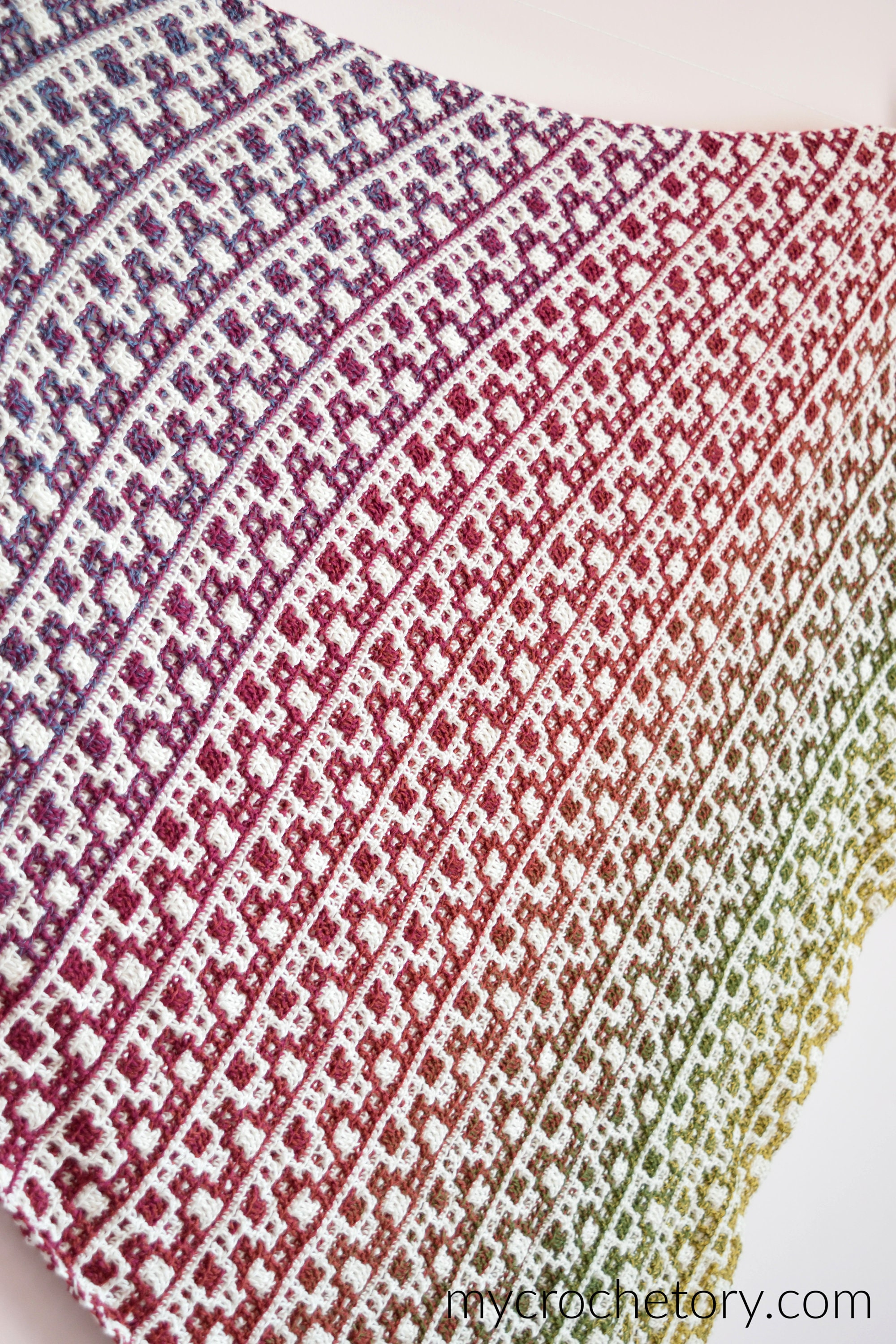 Crax Gradient Crochet Shawl Instant Download PDF Pattern - Etsy