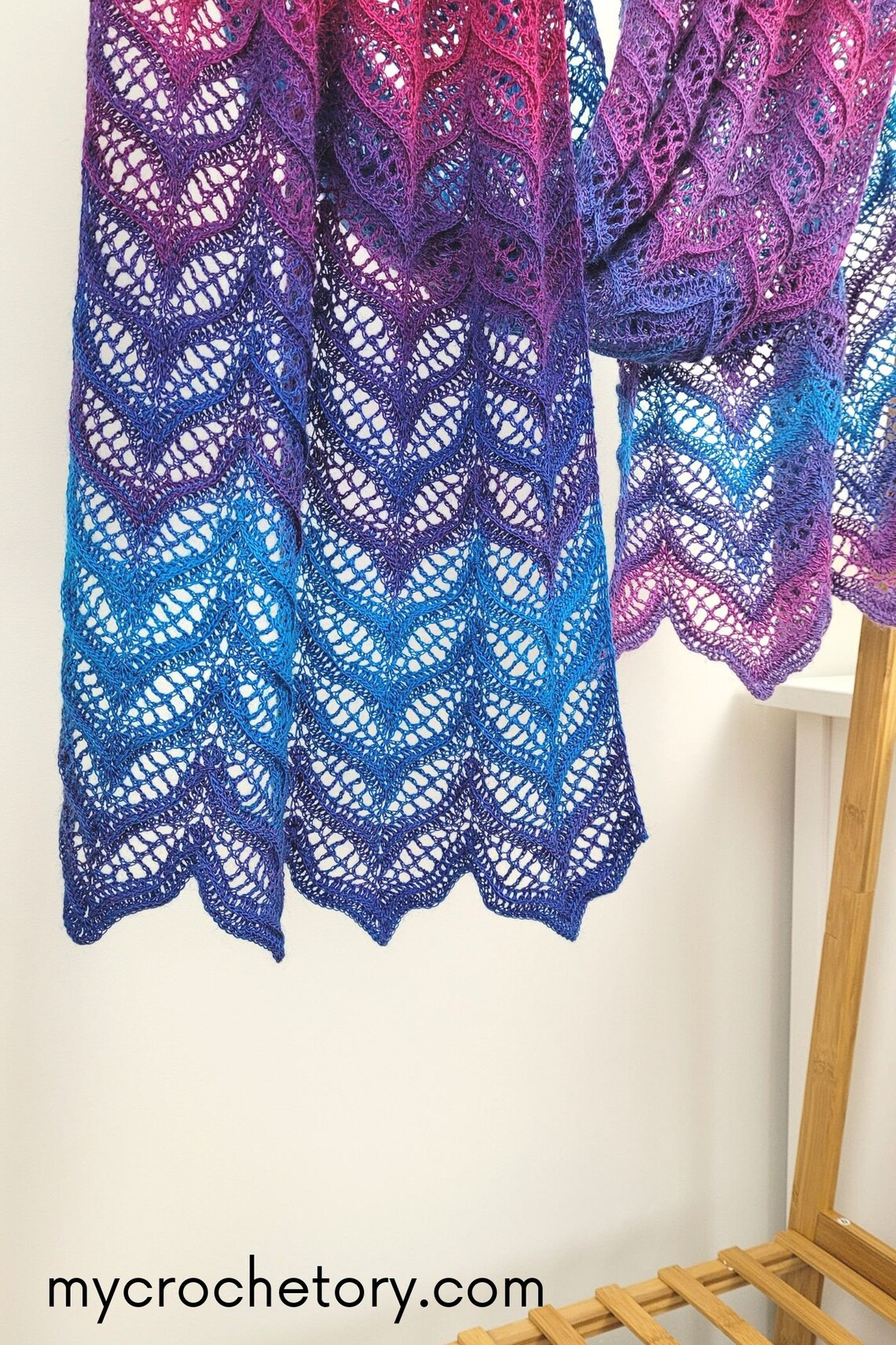 Tonnta Lightweight Crochet Scarf PDF Pattern Printable, Stitch Chart ...
