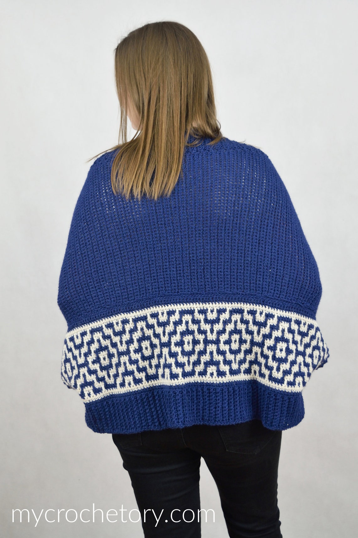 Mosaic Cocoon Cardigan Instant Download PDF Pattern Crochet Shrug ...