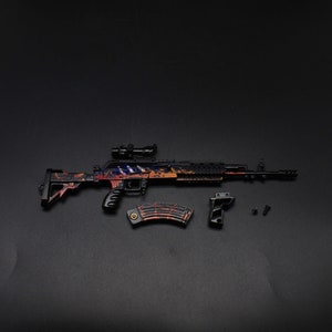 17cm/6.7 Metal Beryl M762 Miniature Assault Rifle Small Gun Model Alloy ...
