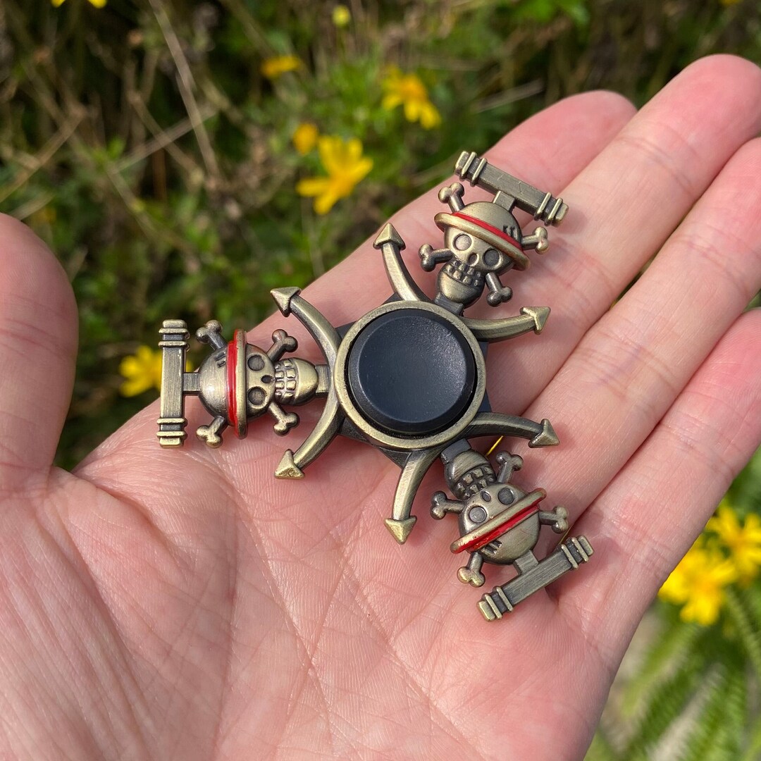Pirate King Straw Hat Skull Monkey Fidget Spinner Metal High-quality ...