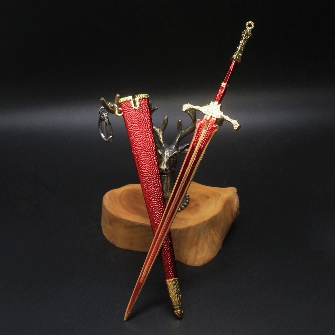 22cm/8.7 Knight's Greatsword Metal Miniature Small Sword Replica Game ...