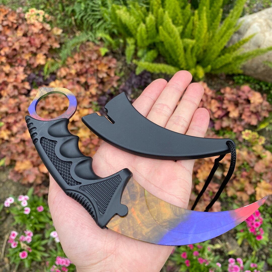 High-end Karambit Marble Fade Skin CSGO Karambit Knife Blunt - Etsy