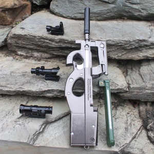 14cm/5.5 Metal P90 Submachine Gun Miniature Small P90 Tiny Gun Replica ...