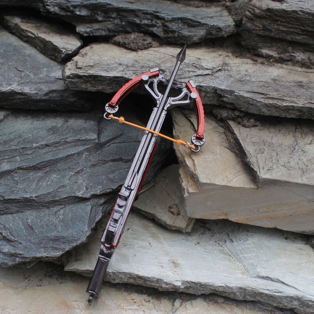 14cm/5.5 Metal Crossbow Miniature No Attack Power Bow Keychain Pendant ...
