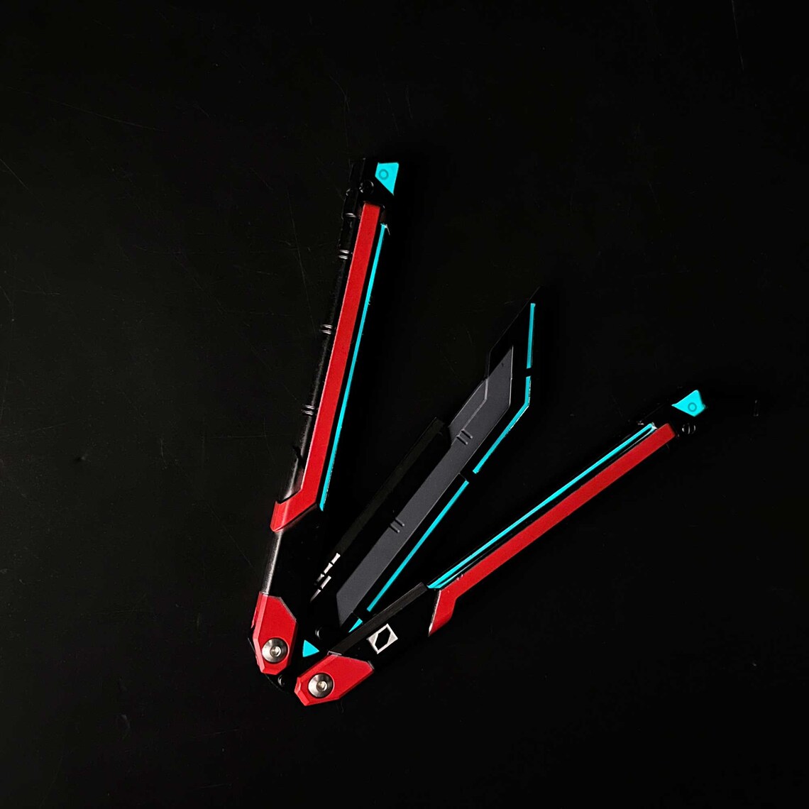 Red RGX Knife Metal Handicraft RGX Game Butterfly Trainer - Etsy