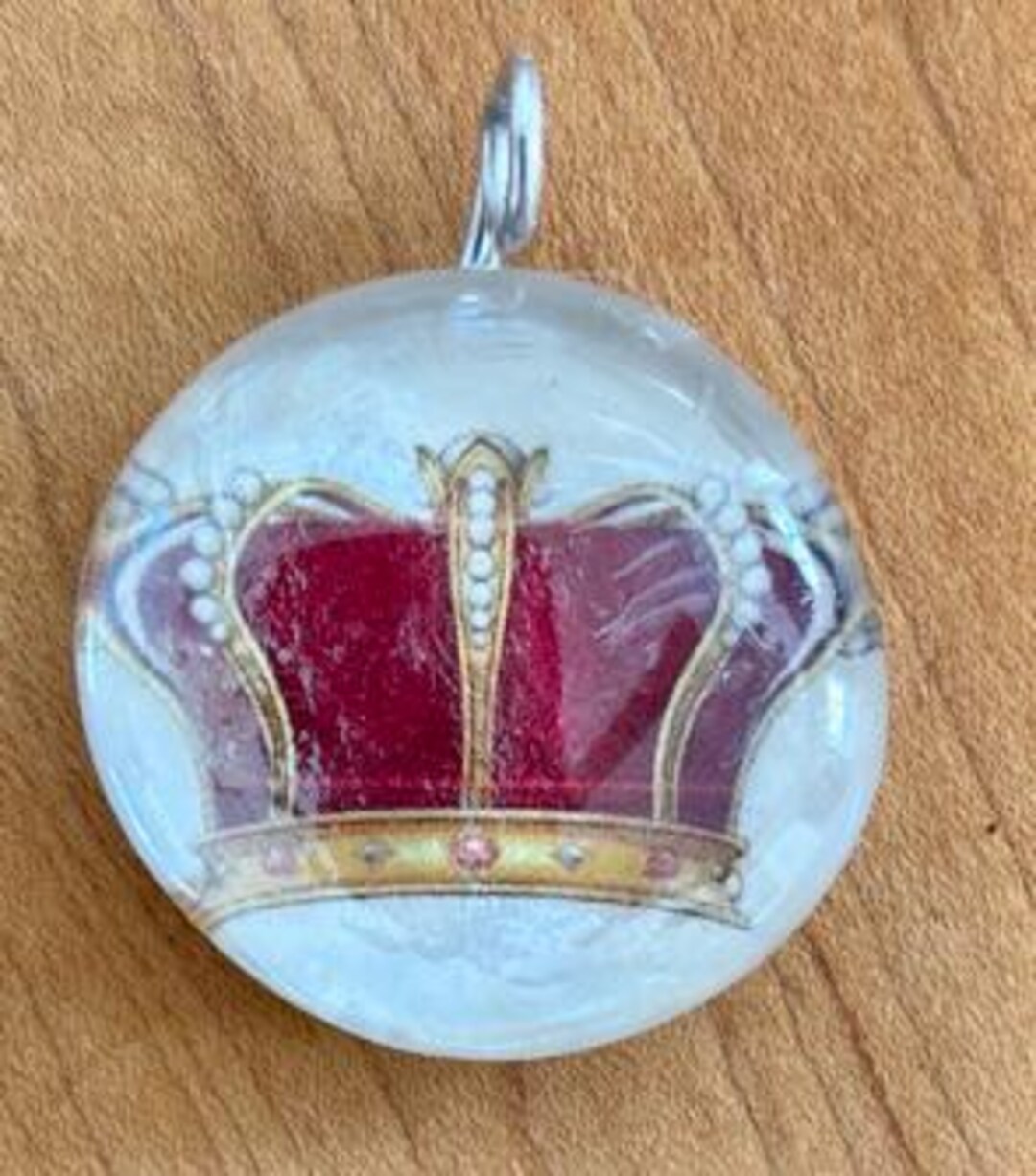 CROWN NECKLACE Gift for Her Handmade Necklace Glass Pendants Glass ...