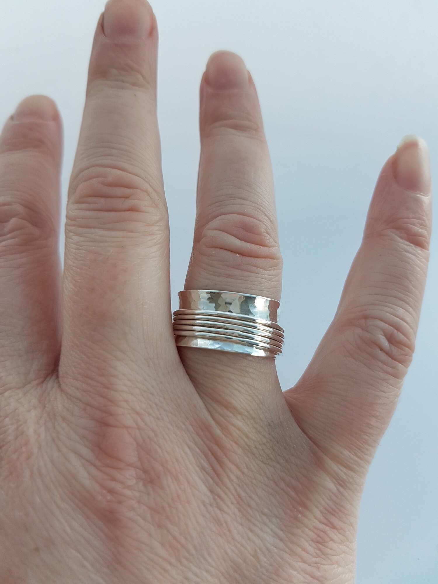 Silver Handmade Spinning Ring Spinner Ring Chunky Silver - Etsy